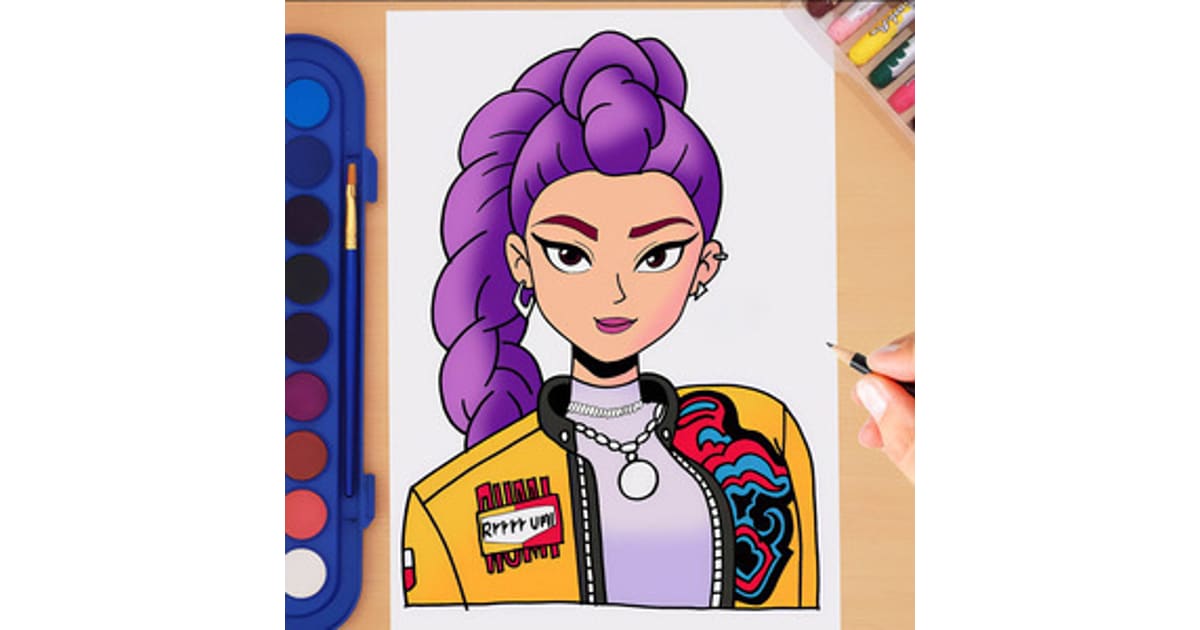 Coloring Book: Kpop Rumi - Play Coloring Book: Kpop Rumi Online at ...
